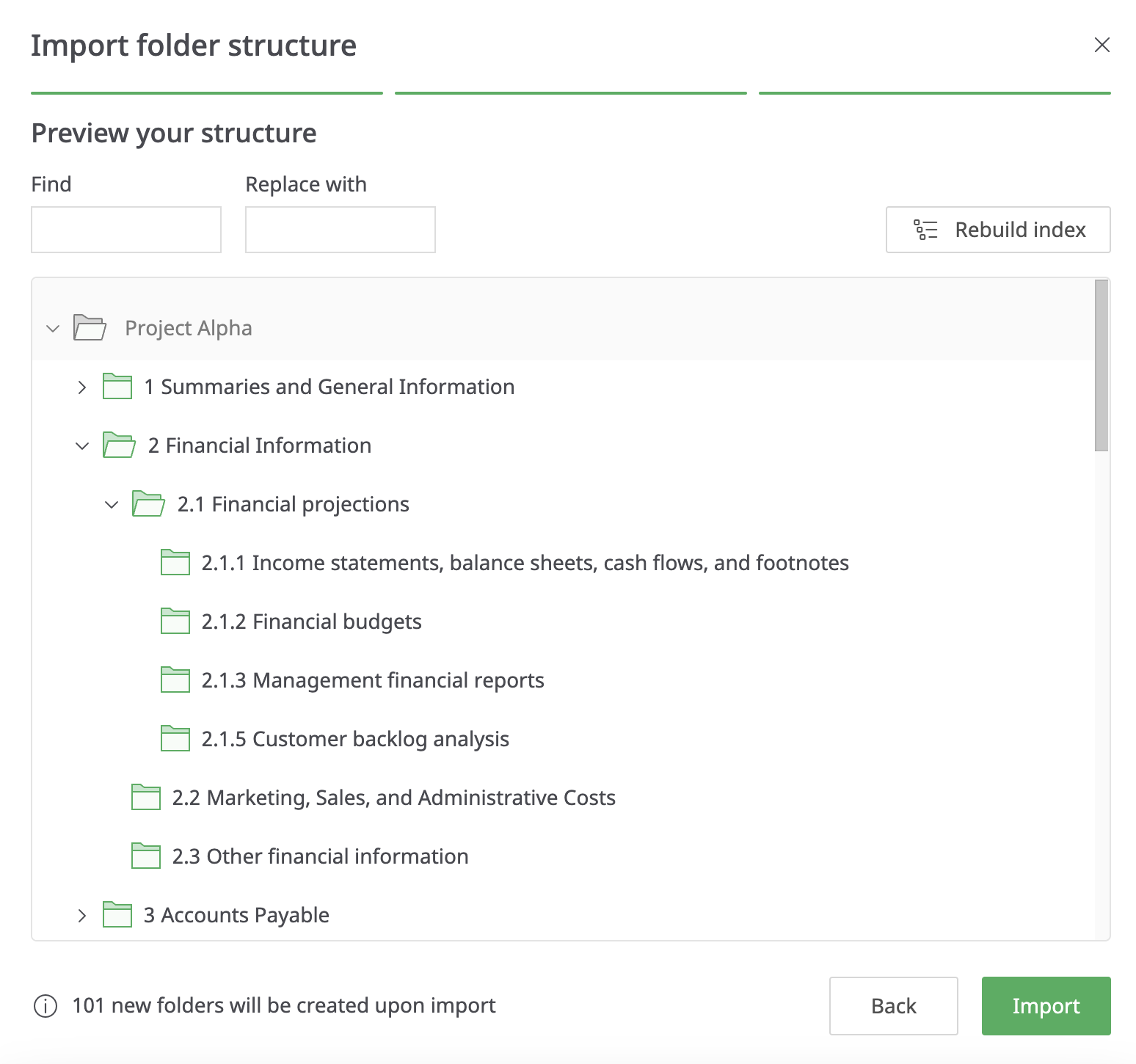 Virtual Data Room Structure - Detailed Overview